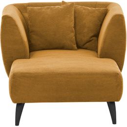 Loveseat Home Affaire, B:108cm H:84cm T:155cm, gold, 100% Polyester, Sessel, "Colori"