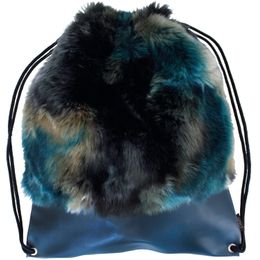 Fellkissen Apelt, B:42cm L:50cm, blau, Polyester, Dekokissen_Sitzkissen_Kissenh&uuml;llen, "Matchbag", mit Zugschn&uuml;re