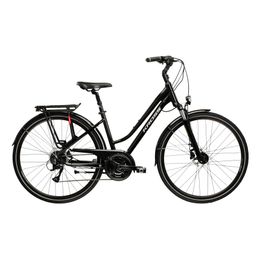 KROSS Trekkingrad "Trans 4.0 schwarz", 48cm, 28 Zoll (71,12cm) hinten: 28 Zoll (71,12cm)schwarz, schwarz, Fahrräder