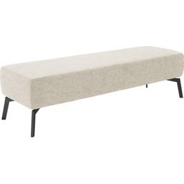 Hockerbank Home Affaire "Siva, modern & stylisch, Breite 52 cm", natur, B:152cm H:38cm T:47cm, 85% Polyester, 15% Viskose, Hocker, weicher Sitz, freistehend & saugroboterfreundliche H&ouml;he