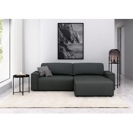 Ecksofa Home Affaire, B:265cm H:87cm T:164cm, grau, 95% Polyester, 5% Polyamid, Wohnzimmer, Sofas, "Chance, Recamiere beidseitig montierbar,