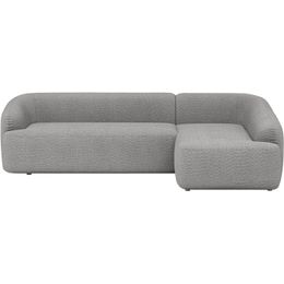 Ecksofa Home Affaire, B:296cm H:81cm T:196cm, grau, 100% Polyester, Wohnzimmer, Sofas, "Nergal, organisches Design, Breite 296cm, L-Form", Modernes