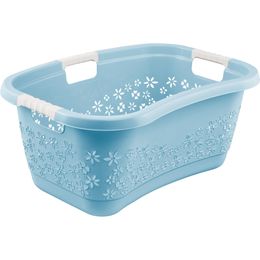 keeeper W&auml;schekorb "lasse, 2er Set, Korb mit Softgriffen, 65 x 45 x 28 cm, 50 l", 50 l, blau, Badezimmer, W&auml;schesammler, ergonomische Form,