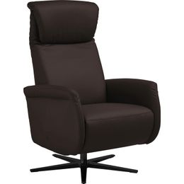 Relaxsessel Home Affaire, B:77cm H:119cm T:93cm, braun, Wohnzimmer, Sessel, "Cartore Fu&szlig; schwarz, manuelle oder motorische Verstellung mit Akku",