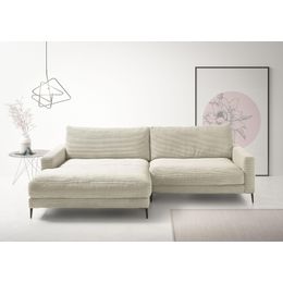 Ecksofa Home Affaire, B:272cm H:84cm T:190cm, beige, 88% Polyester, 12% Polyacryl, Wohnzimmer, Sofas, "Downtown, B/T/H: 272/190/84 cm L-Form",