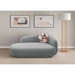 Recamiere Home Affaire, B:183cm H:75cm T:105cm, grau, 95% Polyester, 5% Nylon, Sofas, "Björnar incl. Wende-Zierkissen: Blumenmuster, bzw. uni",