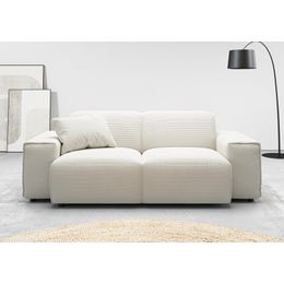 2-Sitzer Home Affaire, B:194cm H:71cm T:101cm, wei&szlig;, 12% Polyaxryl, 88% Polyester, Sofas, "Glimminge auch in Breitcord + Feincord + Easy care-Bezug",
