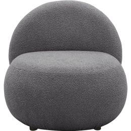 Sessel Home Affaire, B:73cm H:76cm T:75cm, grau, 93% Polyester, 6% Acryl, Sessel, "Mithras II Cocktailsessel, organische Formensprache, Solit&auml;r
