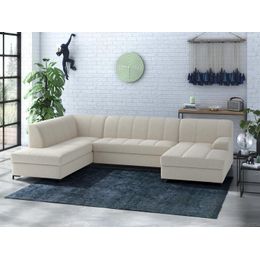 Inosign Wohnlandschaft HOME AFFAIRE, B:297cm H:75cm T:195cm, beige, 95% Polyester, 5% Nylon, Sofas, "Balme, moderne Formensprache, zeitloses Design, U-Form",