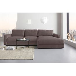 Ecksofa Home Affaire, B:303cm H:84cm T:176cm, grau, 100% Polyester, Wohnzimmer, Sofas, "Bloomfield, elegant, viel Platz, Mega Couch, Breite 303cm,