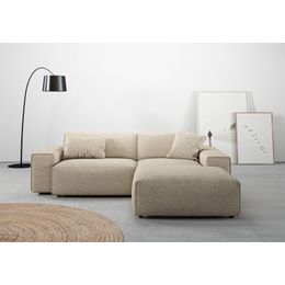 Ecksofa Home Affaire, B:234cm H:71cm T:191cm, beige, 96% Polyester, 4% Polyacryl, Wohnzimmer, Sofas, "Glimminge L-Form auch in Breitcord, Feincord +