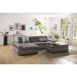 Ecksofa Home Affaire, B:300cm H:80cm T:172cm, braun, 100% Polyester, Wohnzimmer, Sofas, "Avesa L-Form", Wahlweise mit Armteilvertsellung und