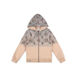 Philipp Plein M&auml;dchen Kapuzensweatjacke "Monogram"06, beige, Gr. 6, Obermaterial: 5% Elasthan, 95% Baumwolle; Futter: 100% Glasfaser, Sweatjacken