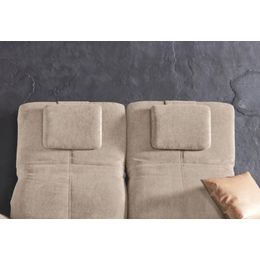 Kopfst&uuml;tze Home Affaire, B:40cm, beige, Struktur (100% Polyester);NaturLEDER, Polsterauflagen, "Milano", passend zur "Milano"-Serie