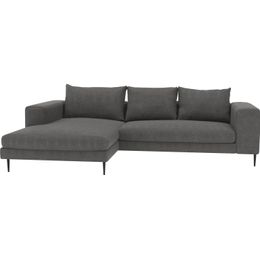 Ecksofa Home Affaire, B:324cm H:83cm T:170cm, grau, 92% Polyester 8% Nylon, Wohnzimmer, Sofas, "Aurora, L-Form, mit extra breiter Recamiere, 324 x