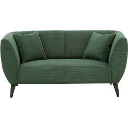 2-Sitzer Home Affaire, B:172cm H:83cm T:88cm, gr&uuml;n, 100% Polyester, Sofas, zwei verschiedene Fu&szlig;farben w&auml;hlbar