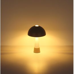 Globo LIGHTING Tischleuchte "MERLIN", &Oslash; 25cm H: 36,5cm, 1 Stk., beige, Wohnzimmer, Leuchten, Tischlampe mit Pilzschirm, Design, Wohnzimmer,
