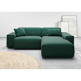 Ecksofa Home Affaire, B:234cm H:71cm T:191cm, gr&uuml;n, 95% Polyester, 5% Nylon, Wohnzimmer, Sofas, "Glimminge L-Form auch in Breitcord, Feincord + Easy