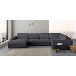 Wohnlandschaft Home Affaire, B:405cm H:84cm T:224cm, grau, 92% Polyester 8% Nylon, Sofas, "Bloomfield, Mega Polsterprogramm, Breite 405cm, viel