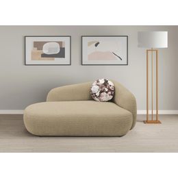 Recamiere Home Affaire, B:183cm H:75cm T:105cm, grau, 100% Polyester, Sofas, "Bj&ouml;rnar incl. Wende-Zierkissen: Blumenmuster, bzw. uni", Federkern,