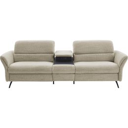 3-Sitzer Home Affaire, B:239cm H:84cm T:92cm, beige, 76% Polyacryl, 24% Polyester, Sofas, "Bellaria, inklusive 2x Relaxfunktion motorisch mit
