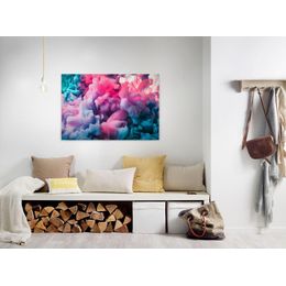 A.S. Cr&eacute;ation Leinwandbild A.S. CR&Eacute;ATION, B:90cm H:60cm, bunt, Holz, Stahl, Wohnzimmer, Bilder, "Colored Smoke", Bunter Rauch Keilrahmen Jungedzimmer Leinwand-Bild