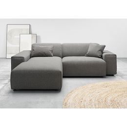 Ecksofa Home Affaire, B:234cm H:71cm T:191cm, grau, 100% Polyester, Wohnzimmer, Sofas, "Glimminge L-Form auch in Breitcord, Feincord + Easy