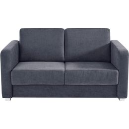 Schlafsofa Home Affaire, B:159cm H:88cm T:87cm, grau, 92% Polyester, 8% Nylon, Wohnzimmer, Sofas, "Mia Probleml&ouml;ser Sofa, Einzelauszug, Bettsofa,