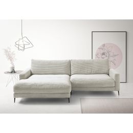 Ecksofa Home Affaire, B:272cm H:84cm T:190cm, grau, 88% Polyester, 12% Polyacryl, Wohnzimmer, Sofas, "Downtown, B/T/H: 272/190/84 cm L-Form", weicher