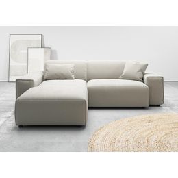 Ecksofa Home Affaire, B:234cm H:71cm T:191cm, grau, 100% Polyester, Wohnzimmer, Sofas, "Glimminge L-Form auch in Breitcord, Feincord + Easy