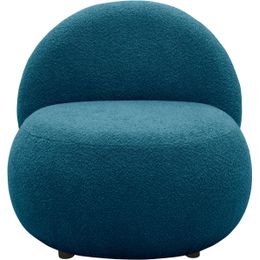 Sessel Home Affaire, B:73cm H:76cm T:75cm, blau, 93% Polyester, 6% Acryl, Sessel, "Mithras II Cocktailsessel, organische Formensprache, Solit&auml;r