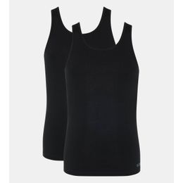 Sloggi Jungen Tanktop "men GO ABC 2.0", Gr. XS, schwarz, Single Jersey, Obermaterial: 95% Baumwolle, 5% Elasthan, unifarben, Tops,