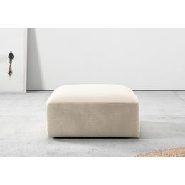 Polsterhocker Home Affaire, B:82cm H:39cm T:82cm, beige, 88% Polyester, 12% Polyacryl, Hocker, "Cushid", Passend zur Serie Cushid