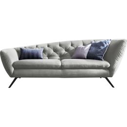 Recamiere Home Affaire, B:223cm H:84cm T:95cm, silber, Samtoptik (100 Polyester), Sofas, "Beatrice", Recamiere links oder rechts, passend zur