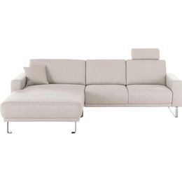 Ecksofa Home Affaire, B:278cm H:87cm T:171cm, grau, Wohnzimmer, Sofas, "Apiro L-Form"