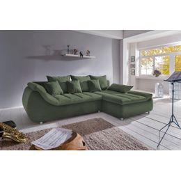 Ecksofa Home Affaire, B:270cm H:90cm T:170cm, gr&uuml;n, Microfaser PRIMABELLE (100% Polyester) / Struktur (82% Polyester, 9% Viscose, 7% Baumwolle, 2%