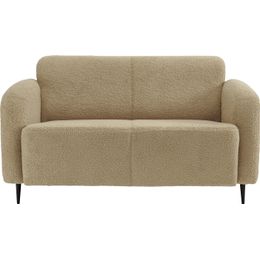 2-Sitzer Home Affaire, B:140cm H:76cm T:90cm, beige, Struktur fein 100% Polyester;Luxus-Microfaser weich 100% Polyester, Sofas, "Marone"