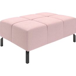 Hockerbank Home Affaire, B:107cm H:43cm T:71cm, rosa, 100% Polyester, Hocker, "Ancona New", passend zum Ecksofa "Ancona New", auch in Easy care-Bezug