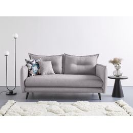 3-Sitzer Home Affaire, B:183cm H:94cm T:110cm, grau, Sofas, "Lazio", inklusive 1 Stk. Wende- und 1 Stk. Zierkissen