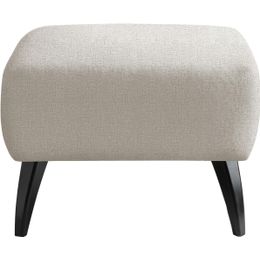 Polsterhocker Home Affaire, B:66cm H:44cm T:66cm, beige, 100% Polyester, Hocker, "Colori", Holzfu&szlig;farbe w&auml;hlbar, verschiedene Stoffe, hochwertige