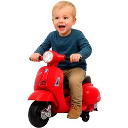 Jamara Kinder Elektro-Kinderroller "Ride-on Vespa Mini, Li-Power 8.4", rot, B:38cm H:52cm T:66,5cm, Elektro-Kinderfahrzeuge, mit Licht und manueller