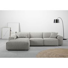 Andas Ecksofa HOME AFFAIRE, B:294cm H:71cm T:191cm, silber, 96% Polyester, 4% Polyacryl, Wohnzimmer, Sofas, "Glimminge auch in Breitcord, Feincord, Bouclé