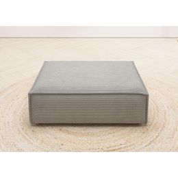 Polsterhocker Home Affaire, B:90cm H:43cm T:120cm, grau, 95% Polyester, 5% Nylon, Hocker, "Watertown, XXL Hockerbank passend zum Sofa - ideal als
