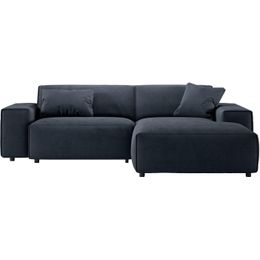 Ecksofa Home Affaire, B:234cm H:71cm T:191cm, blau, 100% Polyester, Wohnzimmer, Sofas, "Glimminge L-Form auch in Breitcord, Feincord + Easy