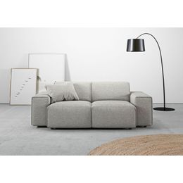 2-Sitzer Home Affaire, B:194cm H:71cm T:101cm, silber, 96% Polyester, 4% Polyacryl, Sofas, "Glimminge auch in Breitcord + Feincord + Easy