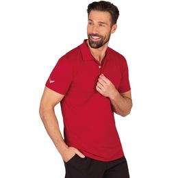 TRIGEMA Herren Poloshirt "TRIGEMA Poloshirt aus Polyester mit Knopfleiste", braun, Gr. 5XL, Piqu&eacute;, 100% Polyester (Bioactive), Shirts