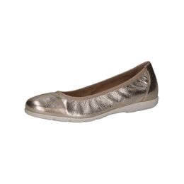 Caprice Damen Ballerina "Caprice Ballerinas Leder", Gr. 41platin, Leder, Schuhe