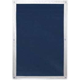 Dachfensterrollo, B:94cm H:92cm, blau, LICHTBLICK ORIGINAL, Polyester, Rollos, "Haftfix Hitzeschutz Abdunkelung", mit Thermobeschichtung, mit Saugnapf