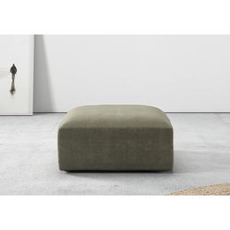 Polsterhocker Home Affaire, B:82cm H:39cm T:82cm, grün, 100% Polyester, Hocker, "Cushid", Passend zur Serie Cushid
