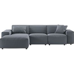 Ecksofa Home Affaire, B:264cm H:71cm T:191cm, blau, 12% Polyaxryl, 88% Polyester, Wohnzimmer, Sofas, "Glimminge L-Form auch in Breitcord, Feincord +